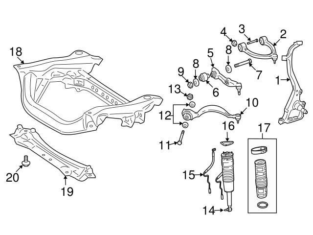 Genuine Mercedes 2213270195 Suspension Strut Mount Reinforcement; Front ...