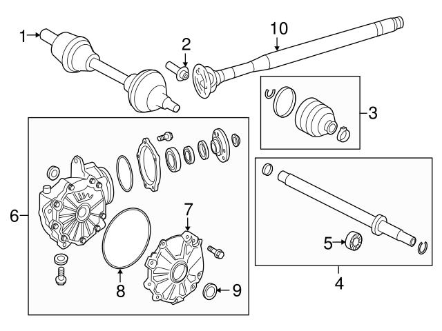 Genuine Mercedes 2213353400 Differential Cover; Front - Mercedes ...