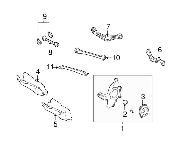 Genuine Mercedes 2213501706 Control Arm; Rear Left Lower SKU: 1433422 ...