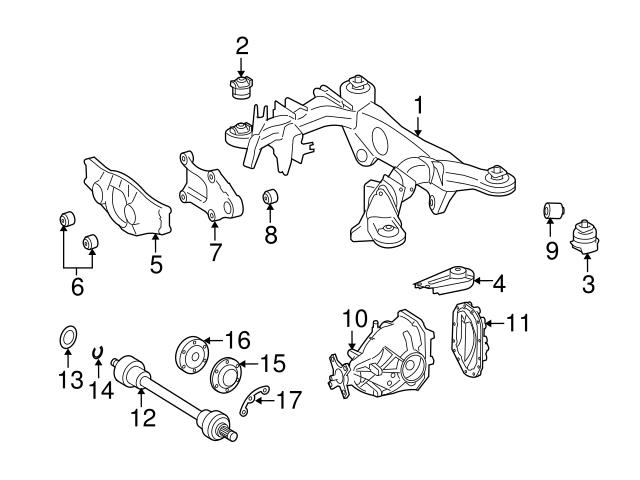 Genuine Mercedes 2213510318 Differential Mount; Rear - Mercedes