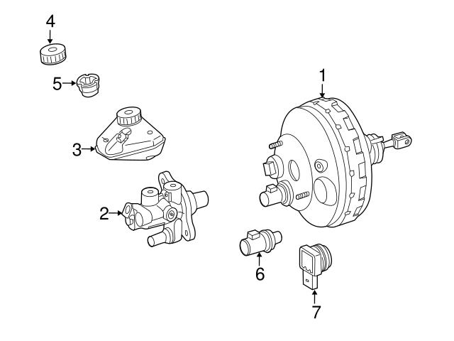 Genuine Mercedes 2214300501 Brake Master Cylinder - Mercedes