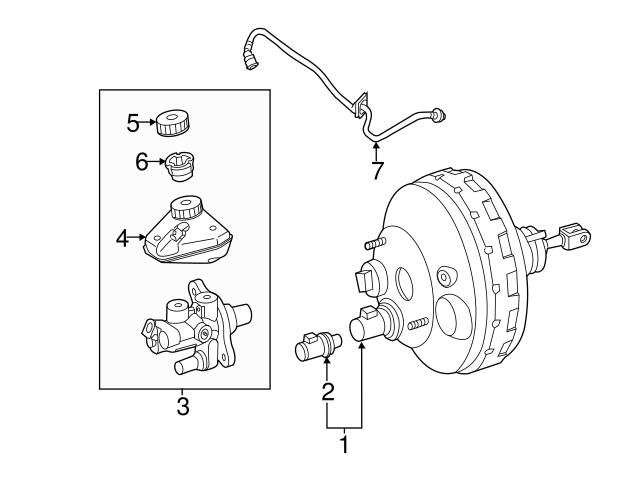 Genuine Mercedes 2214300529 Brake Vacuum Hose - Mercedes