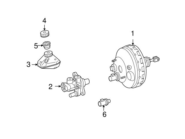 Genuine Mercedes 2214300601 Brake Master Cylinder - Mercedes