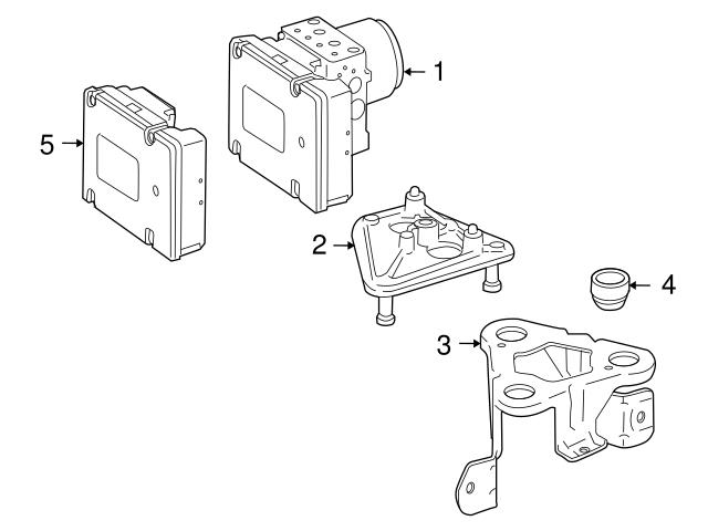 Genuine Mercedes 0004310137 ABS Modulator Insulator; Front - Mercedes