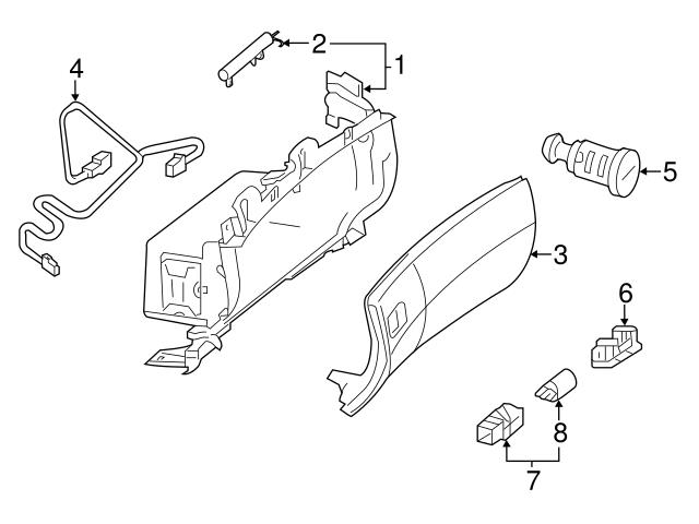 Genuine Mercedes 2214407109 Glove Box Lamp Socket - Mercedes