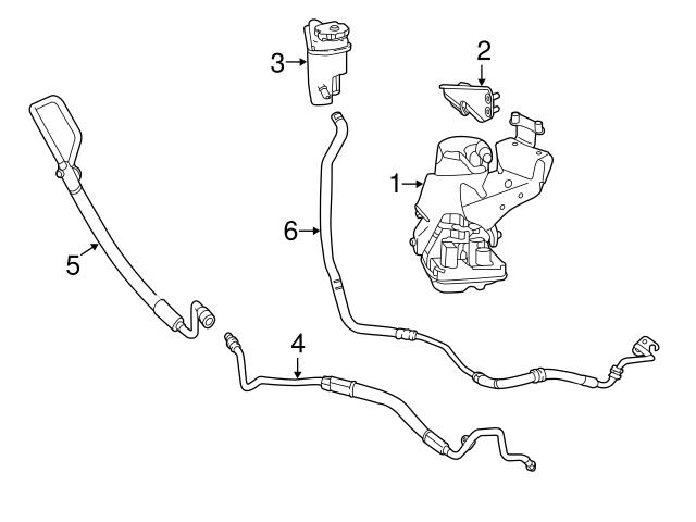 Genuine Mercedes 2214608524 Power Steering Pressure Hose; Lower - Mercedes