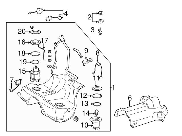 Genuine Mercedes 2214700041 Fuel Pump Shield - Mercedes
