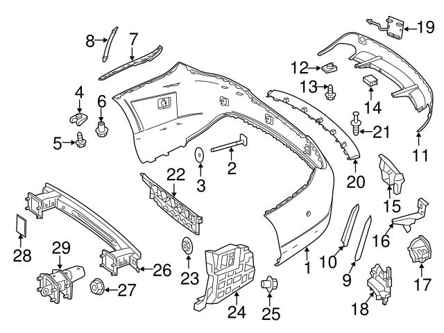 Genuine Mercedes 2214904027 Tail Pipe Tip; Right Lower, Right ...