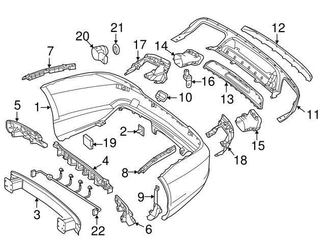 Genuine Mercedes 2214904227 Bumper Cover Heate Shield; Right - Mercedes ...