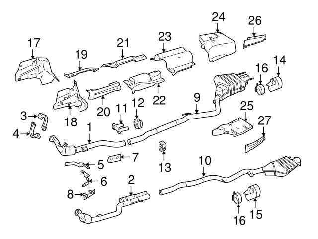 Genuine Mercedes 2214923941 Exhaust System Hanger Bracket; Left - Mercedes