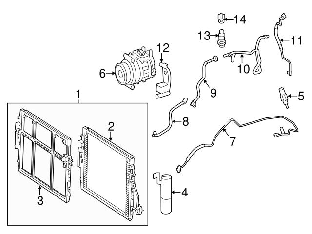 Genuine Mercedes 221500045464 A/C Condenser - Mercedes | 2215000454