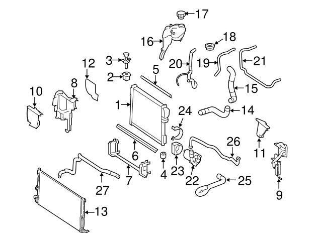 Genuine Mercedes 2215002303 Radiator - Mercedes | 2215000103