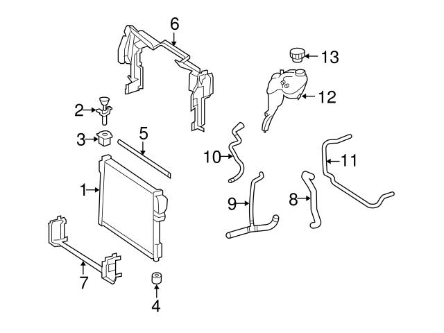 Genuine Mercedes 2215010625 Engine Coolant Overflow Hose - Mercedes