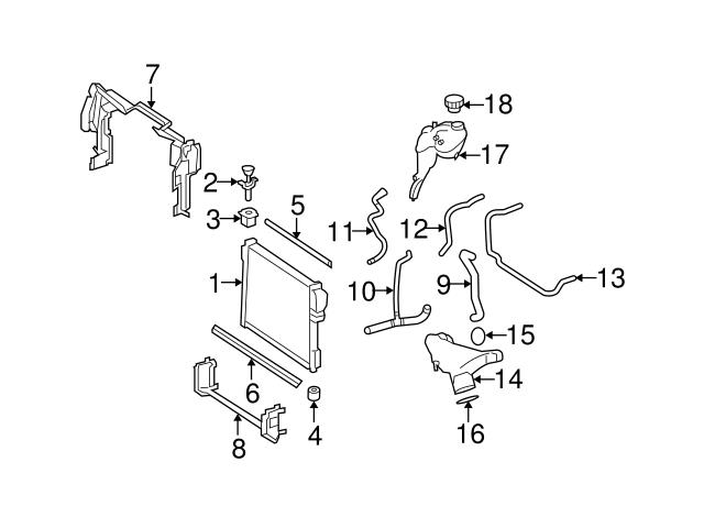 Genuine Mercedes 2215012125 Engine Coolant Overflow Hose - Mercedes