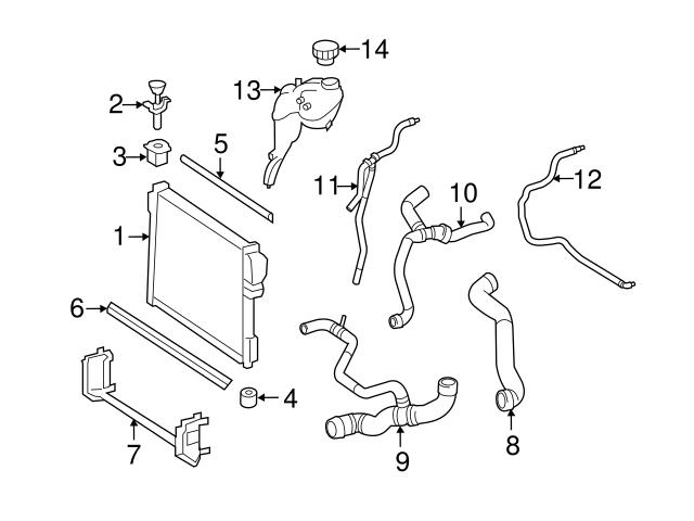Genuine Mercedes 2215014091 Engine Coolant Overflow Hose - Mercedes