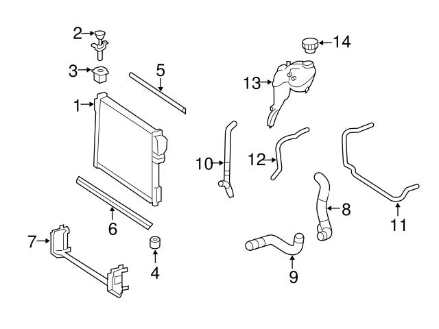 Genuine Mercedes 2215016084 Engine Coolant Overflow Hose - Mercedes
