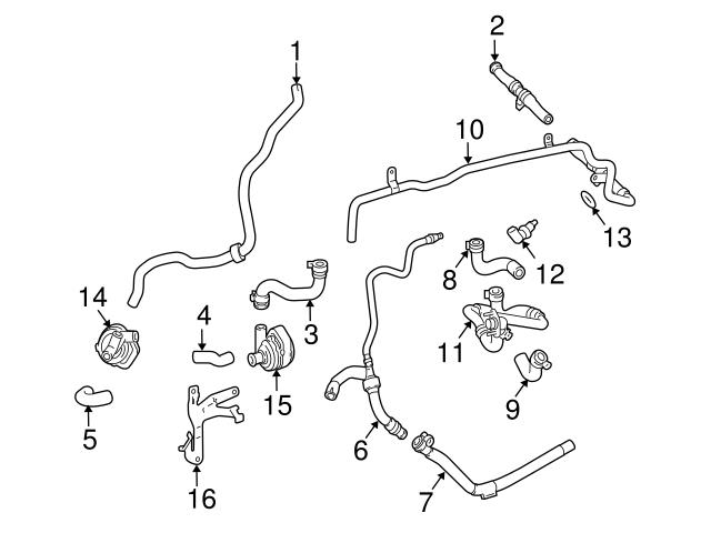 Genuine Mercedes 2215018384 Coolant Hose - Mercedes