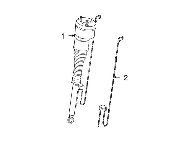 Genuine Mercedes 221540010864 Ride Height Sensor Connector; Left, Right ...