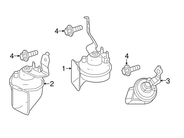 Genuine Mercedes 2215420120 Horn; Left, Right - Mercedes
