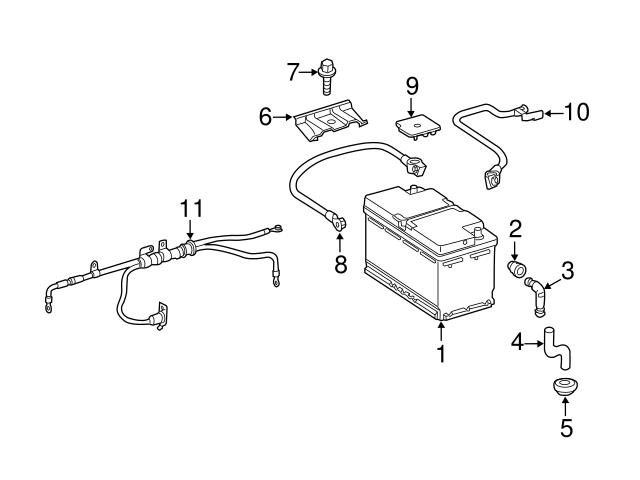 Genuine Mercedes 2215420718, A2215420718 Battery Cable - Mercedes ...