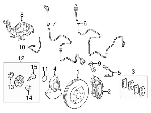 Genuine Mercedes 2215460843 ABS Wheel Speed Sensor Bracket; Front Left ...