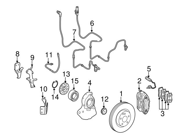 Genuine Mercedes 2215462743 ABS Wheel Speed Sensor Bracket; Front Left ...