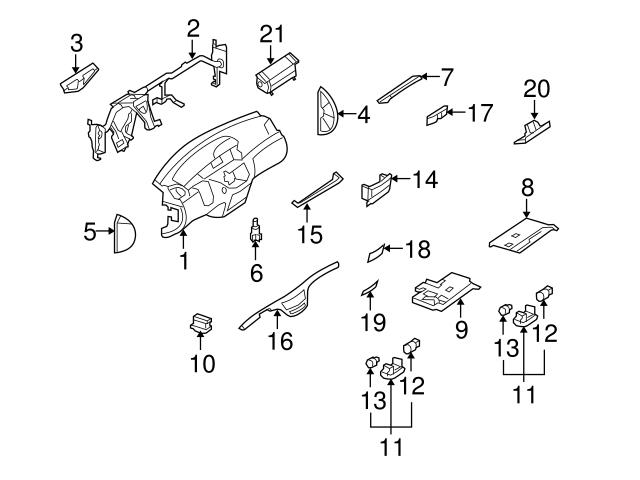 Genuine Mercedes 2216800834 Instrument Panel Center Support - Mercedes