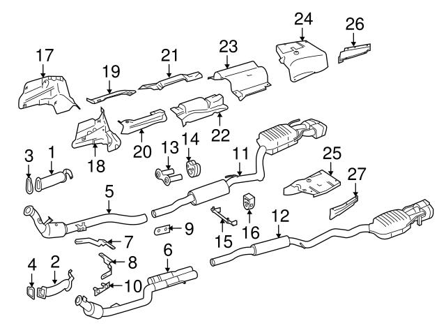 Genuine Mercedes 2216826571 Turbocharger Mount Heat Shield; Front Left ...