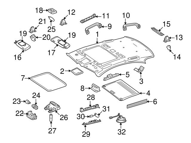 Genuine Mercedes 2216900014 Headliner Clip; Rear Left/Right - Mercedes