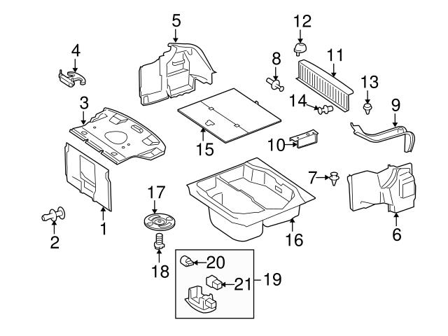 Genuine Mercedes 2216940933 Trunk Trim Panel; Rear Left - Mercedes