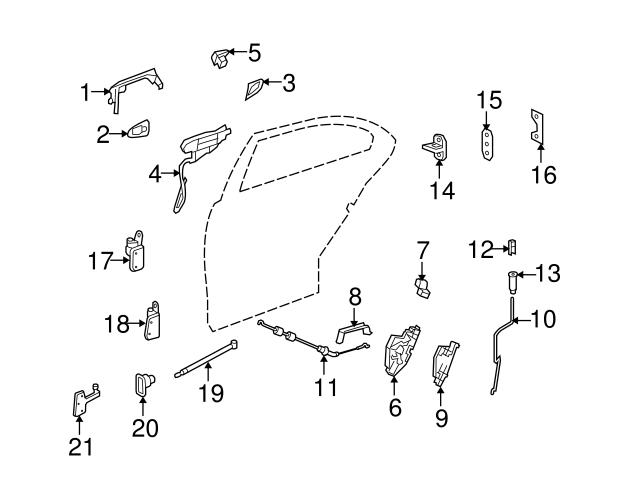 Genuine Mercedes 2217300516 Door Check Strap Rivet; Rear Left/Right ...
