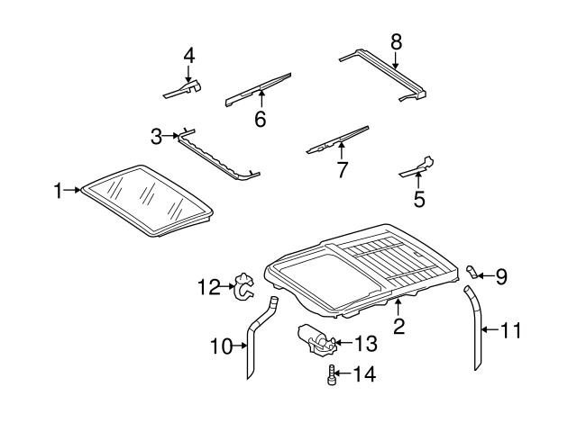 Genuine Mercedes 2217820231 Sunroof Guide Jaw; Right - Mercedes