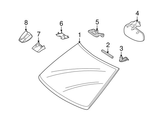 Genuine Mercedes 2218100011 Interior Rear View Mirror Mounting Base ...