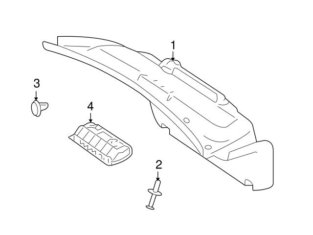 Genuine Mercedes 2218101214 Deck Lid Bracket - Mercedes