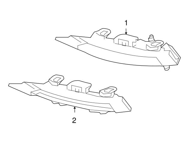 Genuine Mercedes 2218201456 Daytime Running Light; Front Right - Mercedes