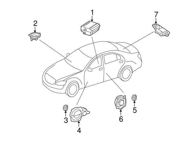 Genuine Mercedes 2218207802 Speaker; Right Lower - Mercedes