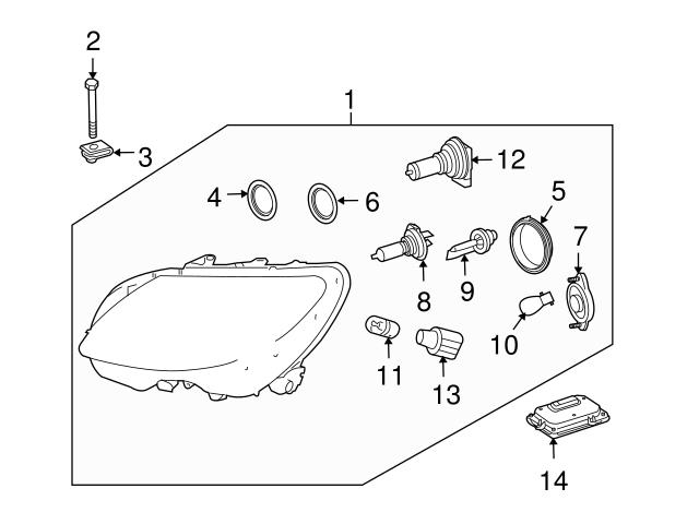 Genuine Mercedes 2218260082 Parking Light Bulb Socket; Front Left/Right ...