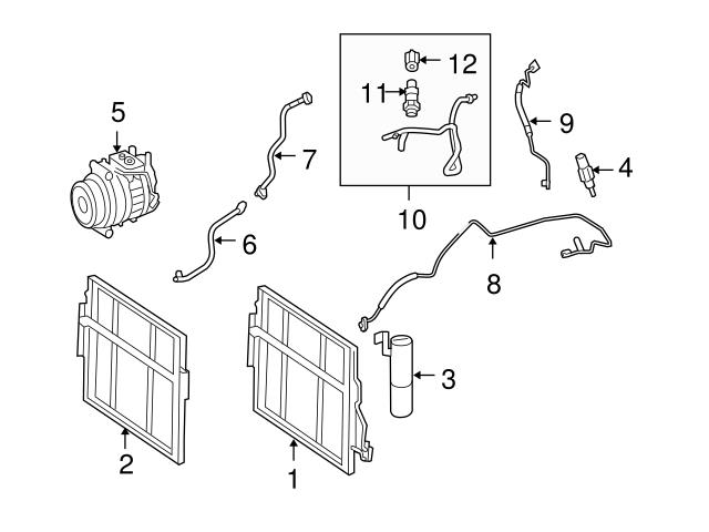 Genuine Mercedes 2218301716 A/C Refrigerant Discharge Hose; Front ...