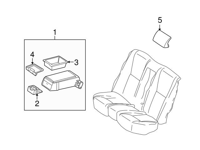 Genuine Mercedes 2218460169 Console Tray - Mercedes