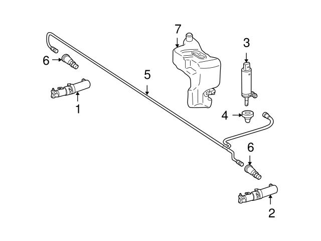 Genuine Mercedes 2218600392 Headlight Washer Nozzle; Front - Mercedes