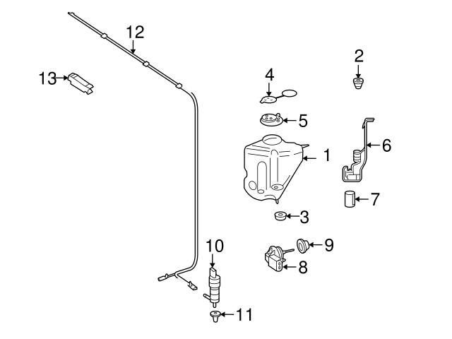 Genuine Mercedes 2218690520 Windshield Washer Fluid Reservoir - Mercedes