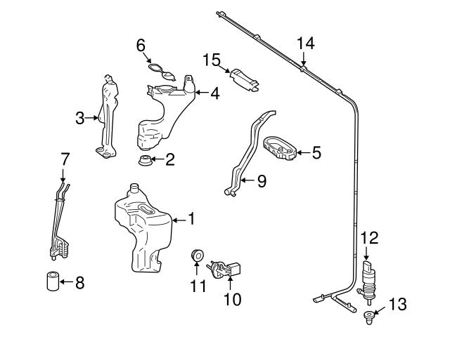 Genuine Mercedes 2218691520 Windshield Washer Fluid Reservoir ...