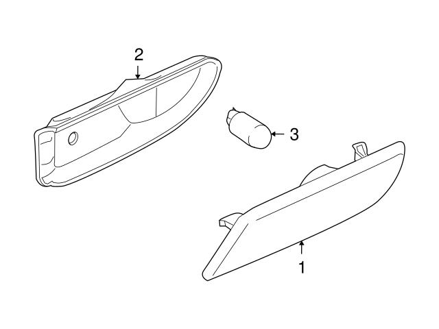 Genuine Mercedes 2218852014 Side Marker Light Bracket; Right - Mercedes