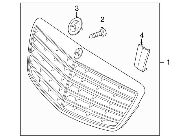 Genuine Mercedes 2218880041 Grille Bracket - Mercedes