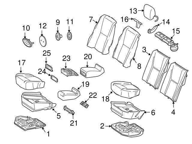 Genuine Mercedes 2219700014 Seat Armrest Cup Holder; Rear - Mercedes