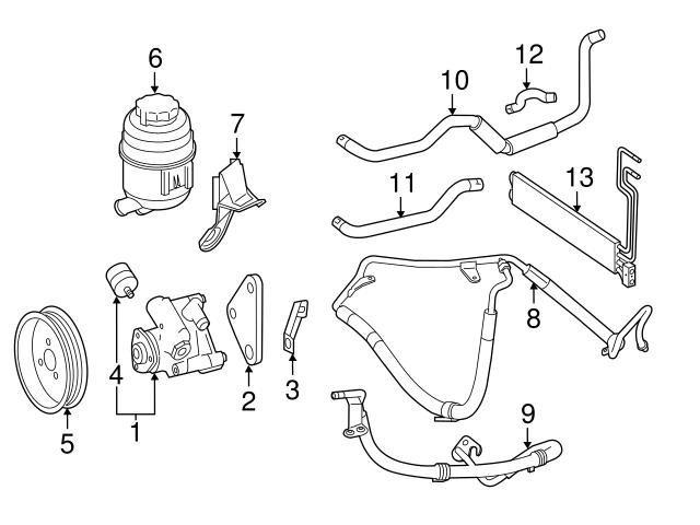 Genuine Mercedes 2219971182 Power Steering Reservoir Line Hose - Mercedes