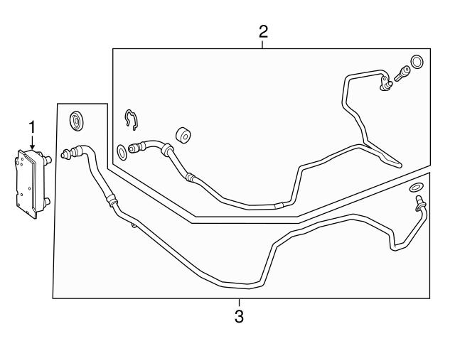 Genuine Mercedes 2222701002 Auto Trans Oil Cooler Hose Assembly; Right ...