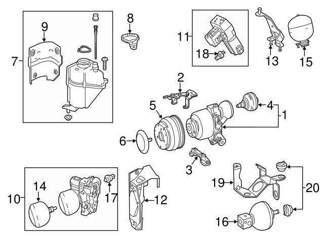 Genuine Mercedes 2223200014 Active Suspension Fluid Reservoir; Rear ...