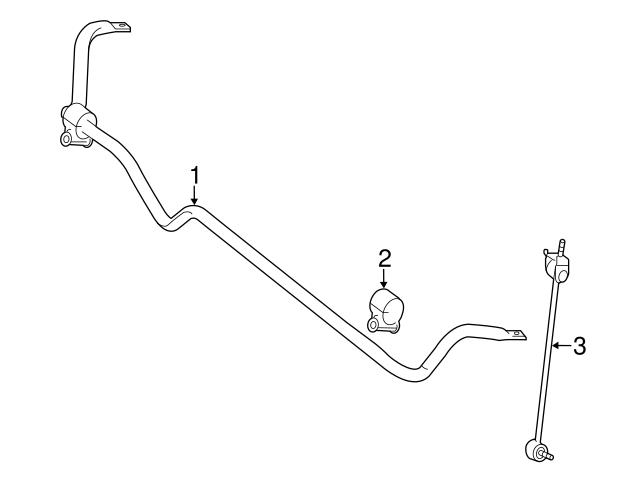 Genuine Mercedes 2223200489 Stabilizer/Sway Bar Link; Right - Mercedes