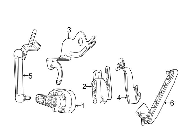 Genuine Mercedes 2223200889 Headlight Level Sensor Strut Support; Rear ...